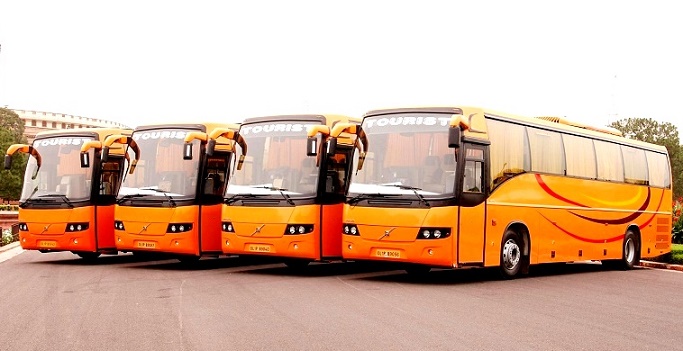35 Seater Volvo Bus hire Delhi, Luxury Volvo Coach Booking India